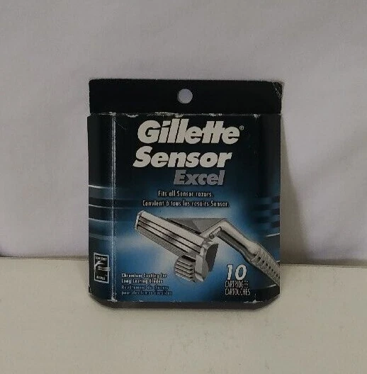 GILLETTE SENSOR EXCEL Razor Blade Refill Cartridges 10 ct. New $13.97 ...