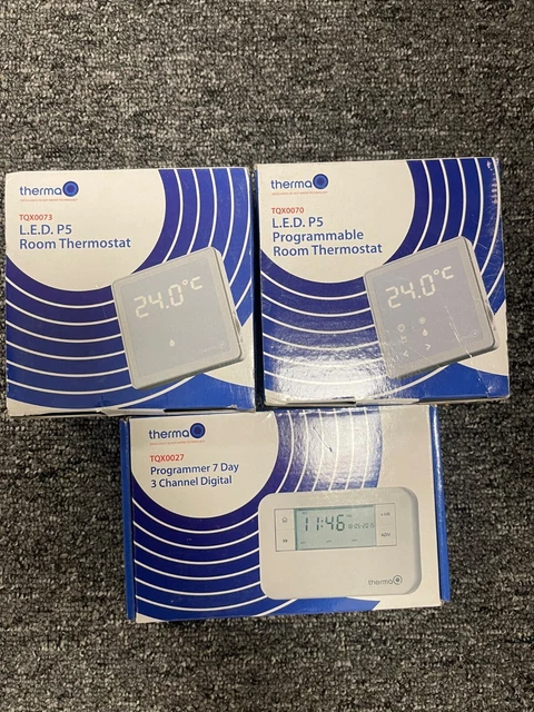 THERMAQ 3 CHANNEL Digital Programmer TQX0027 & 2x ThermaQ LED P5 Room ...
