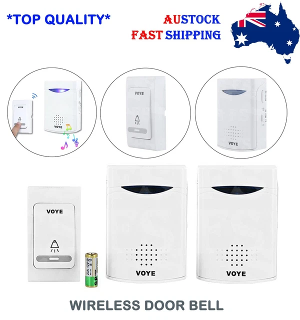 WIRELESS DOORBELL DOOR Bell Set Digital Remote Control 38 Chimes 2 ...