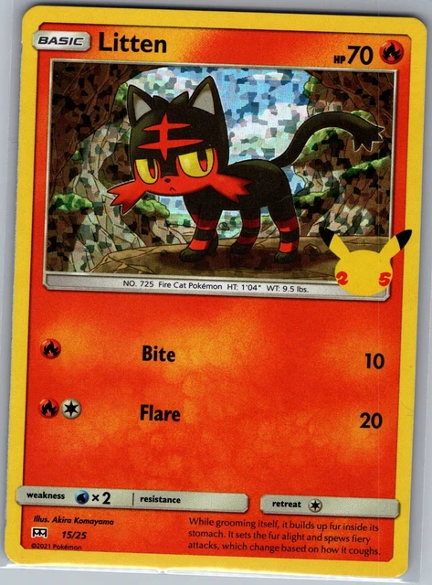 LITTEN 15/25 - Pokemon TCG McDonald's 25th Anniversary - Holo Promo (NM ...