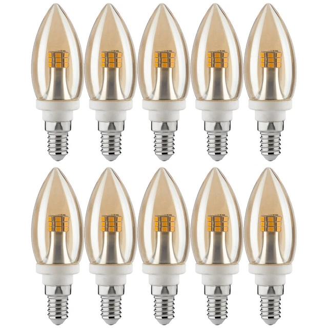 10 X PAULMANN LED Kerzen 2,5W ~ 25W E14 Gold gelüstert extra warmweiß ... 10 X PAULMANN LED Kerzen 2,5W ~ 25W E14 Gold gelüstert extra warmweiß ...