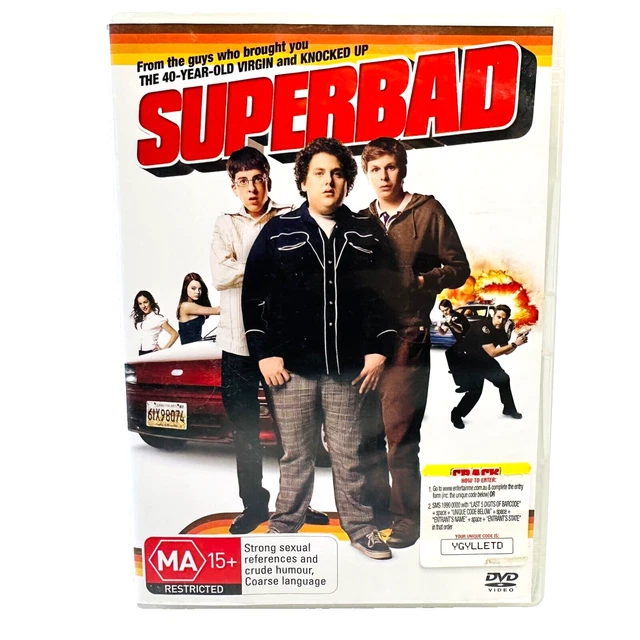 SUPERBAD DVD MOVIE Region 4 PAL Coming Of Age Teen Buddy Comedy Jonah ...