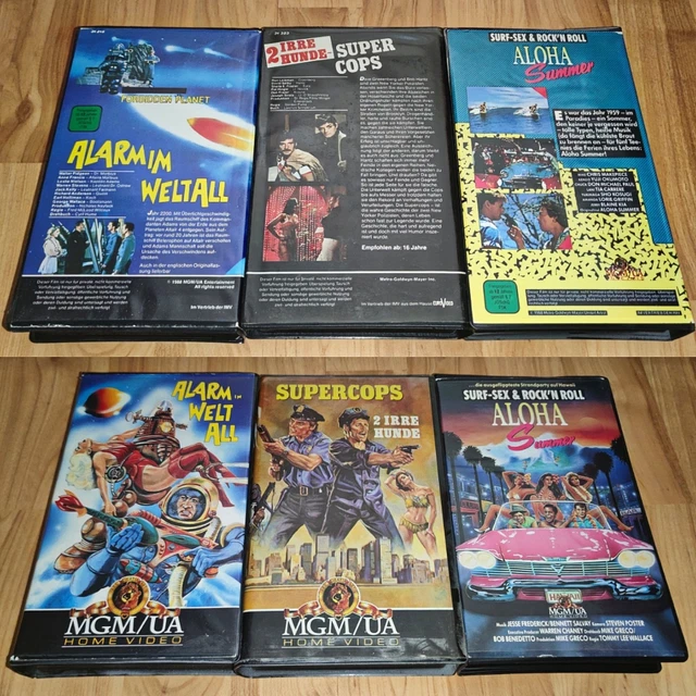 3X VHS MGM/UA EuroVideo IMV Alarm Im Weltall Supercops 2 Irre Hunde ...