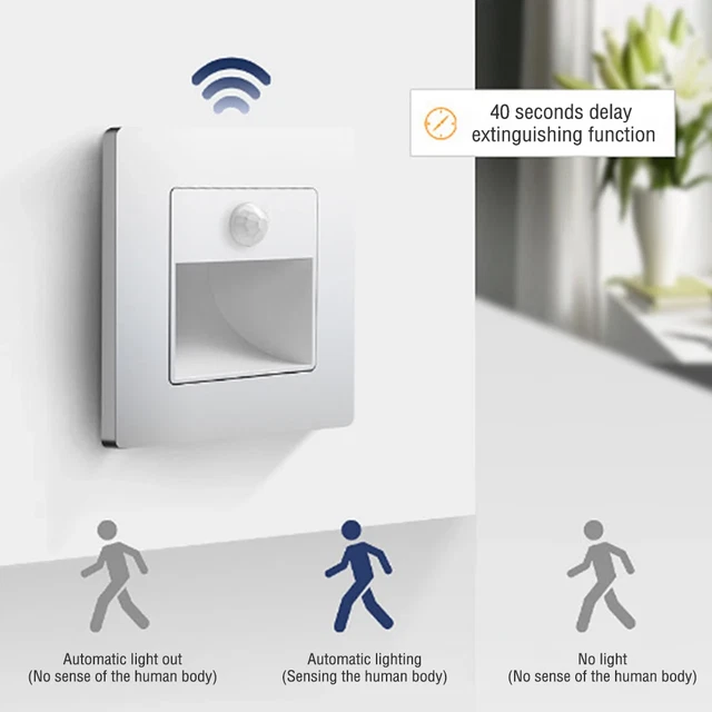PIR MOTION DETECTOR Sensor Led Stair Light Infrared Human Body ...