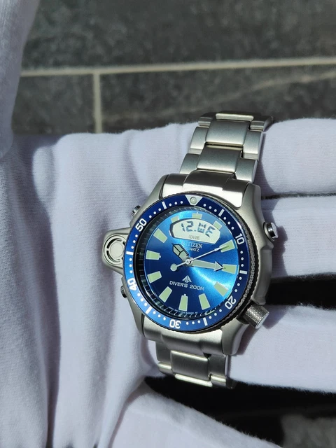 CITIZEN AQUALAND PROMASTER C520 JP2000-67L 200m Diver Deep Meter £189. ...