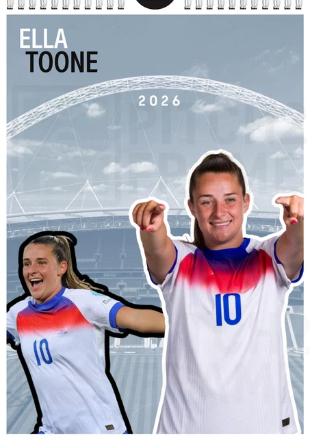 ELLA TOONE Inspired 2026 Football Photo Calendar £13.99 - PicClick UK