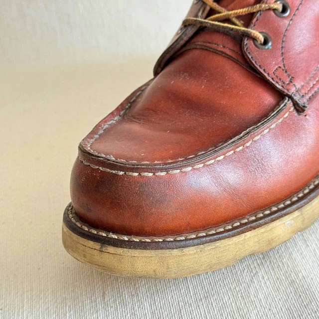 VINTAGE 1980S RED Wing 877 Irish Setter Boots 10 Hole Mens Size 8E Very ...