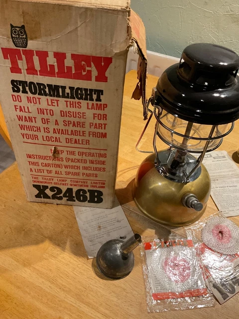 VINTAGE TILLEY LAMP X246 Paraffin Lantern - ORIGINAL BOX AND PAPER WORK etc £29.99 - PicClick UK