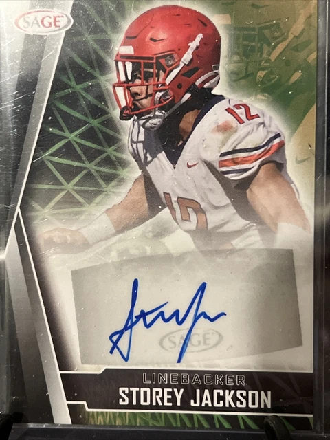 STOREY JACKSON 2022 Sage Rookie Carte Autographe Rc Auto Dallas Cowboys ...