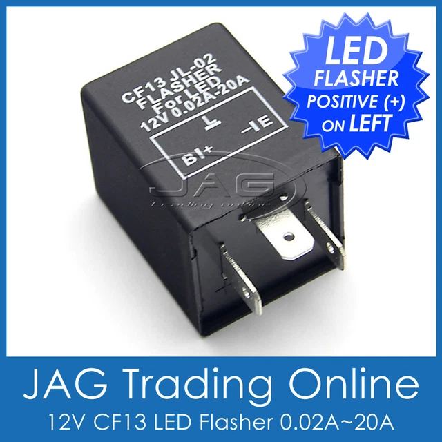 12V 3 PIN Led Flasher Relay Unit For Blinker/Indicator Flash - Positive ...