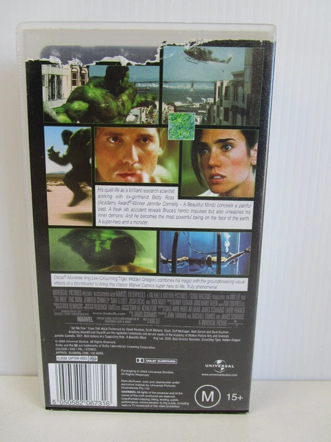 HULK, VHS TAPE, Vintage VHS Tape Video, Movie M15+, 2003 £10.25 ...