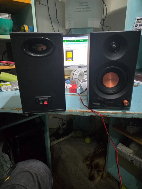 EDIFIER MR3 HI-RES Black Active Bookshelf Studio TV/MAC/PC Speakers ...