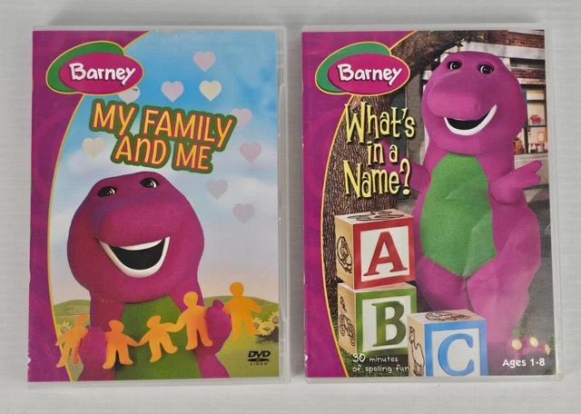 BARNEY WHAT’S IN A Name & My Family and me - Region 4 Dvd Bundle $19.76 ...