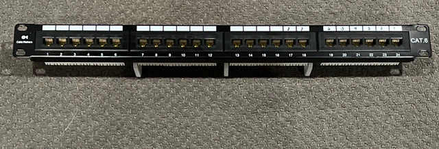 ETHERNET PATCH PANEL, 24 port, Cat 6, Cable Matters $17.76 - PicClick