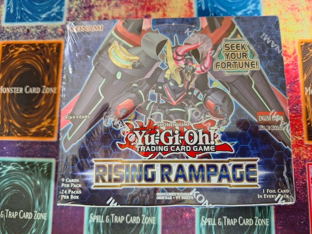 YU-GI-OH! RISING RAMPAGE 1st Edition Booster Box Factory Sealed English ...