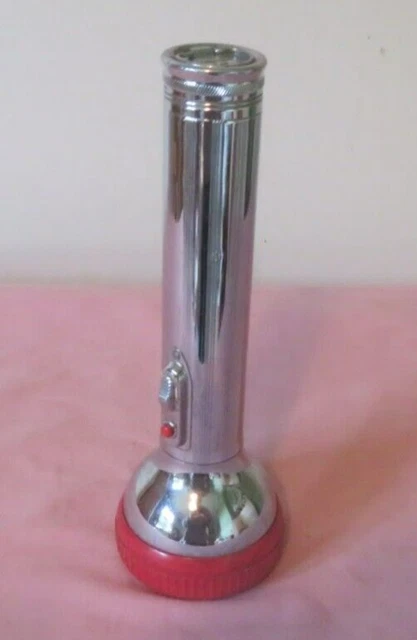RETRO 10& EVER Ready Chrome Hand Torch Red Face - Working £7.99 ...