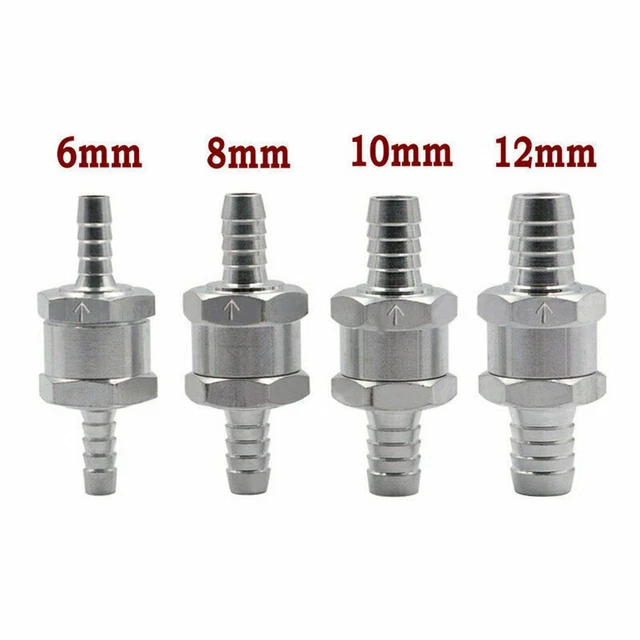 CHECK VALVE TOOL Silver Single Way Valve 10mm 12mm 6mm 8mm Air Water ...