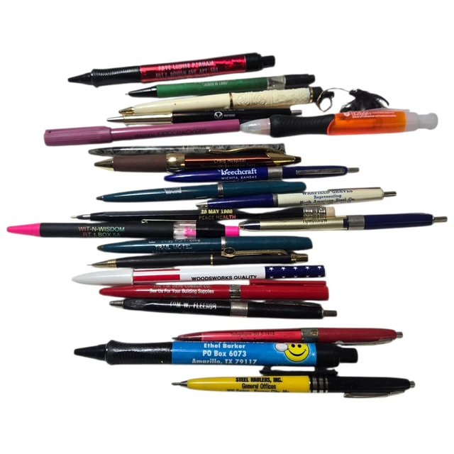 VINTAGE COLLECTION OF Pens Assorted Lot Of 20 Collectible Novelty ...