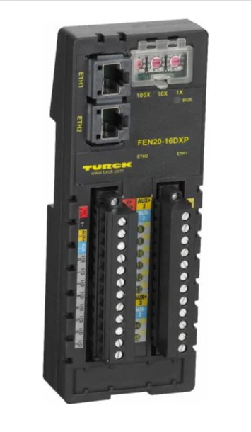 TURCK FEN20-16DXP MULTI protocol Integrated Ethernet Switch, I/O Module ...