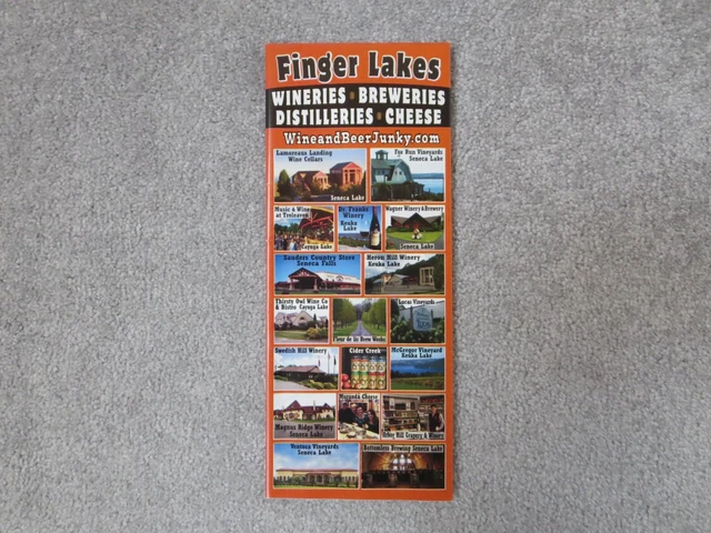 FINGER LAKES NY Wineries, Breweries, Distilleries Trail Map & Guide ...