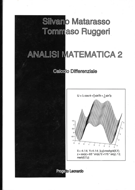 ANALISI MATEMATICA 2 - Calcolo differenziale - Matarasso, Ruggeri 1995 ...