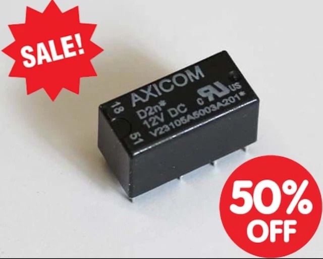 GENUINE AXICOM D2N V23105-A5303-A201 Signal Relay DPDT 12VDC 3Amp OLA1 ...