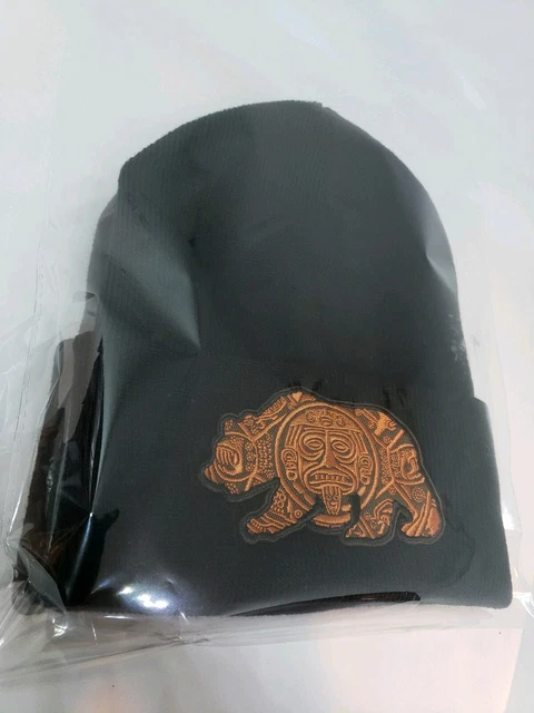 MENS CHICANO LOWRIDER Hat Brown Aztec Bear Custom Design Black Winter ...
