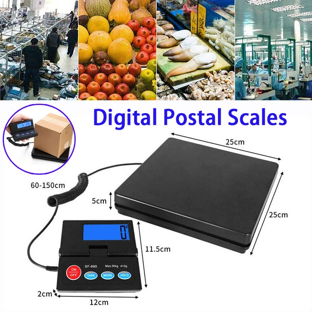 50KG COMMERCIAL SCALES Digital Platform Postal Parcel Scale Electronic ...