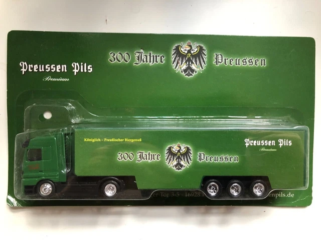 PREUSSEN PILS WERBETRUCK Mercedes Actros Sattelzug Tieflieger. Zum 300 ...