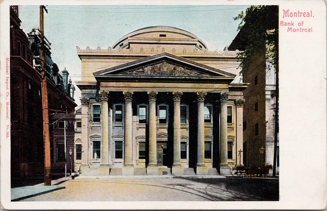 MONTREAL QUEBEC BANK of Montreal QC WD Stroud & Sons c1906 Postcard E93 ...
