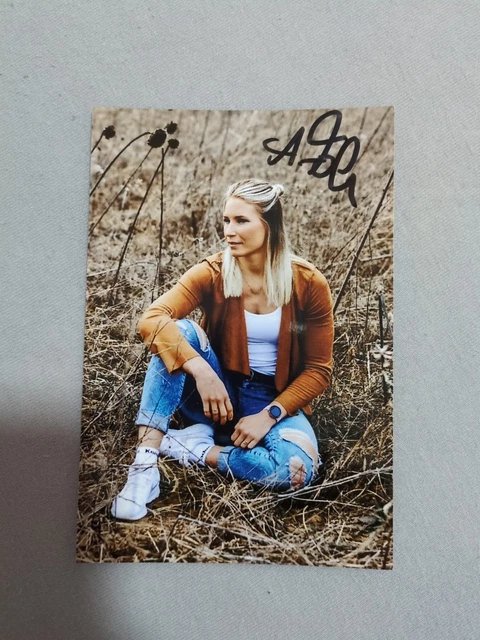 AUTOGRAMMKARTE (SIGNIERTES FOTO) Aline Rotter Focken- Deutsche Ringerin ...