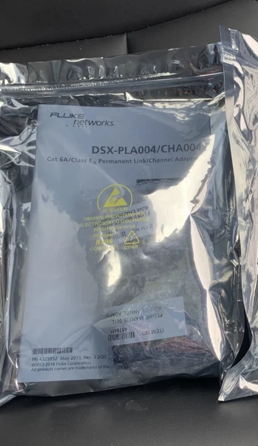 FLUKE NETWORKS DSX-CHA004S Cat 6A/Class EA Channel Adapter Set £310.00 ...