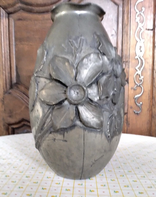 ART DECO, VASE en etain pur de Louis Houzeaux EUR 28,00 - PicClick FR