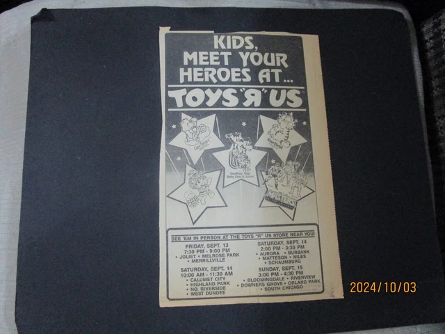 TOYS R US 1984 Newspaper Ad MASTERS OF UNIVERSE, CARE BEARS £7.62 ...