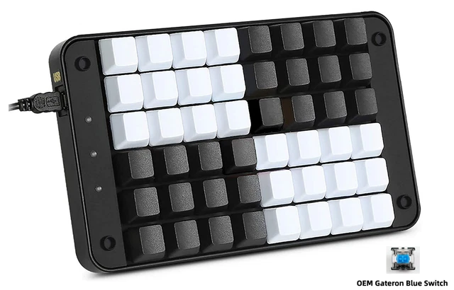 48 PROGRAMMABLE KEYS Mechanical Keyboard Keypad with OEM Gateron Blue ...