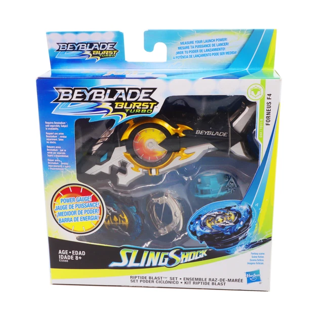 HASBRO BEYBLADE BURST Turbo SlingShock Riptide Blast Set Forneus F4 ...