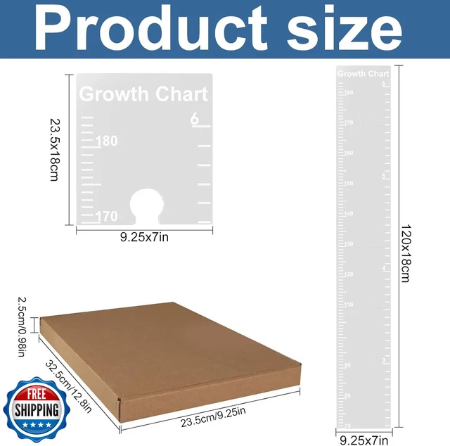 GROWTH CHART MIRROR - Foldable Height Measuring Wall Decor, Puzzle ...