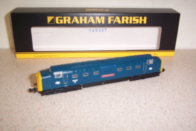 N GAUGE GRAHAM Farish Br Class 55 'Deltic' Diesel Locomotive - Dcc ...