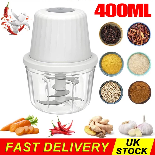 RECHARGEABLE WIRELESS ELECTRIC Mini Food Chopper Processor 400ML £9.89 ...