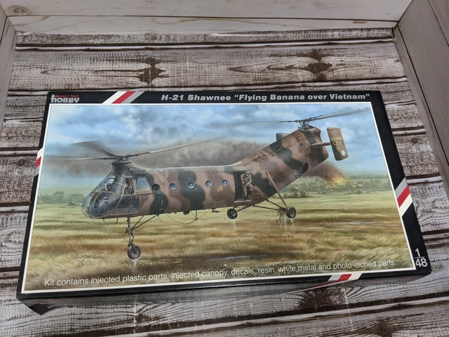 SPECIAL HOBBY H-21 Shawnee Flying Banana Helicopter Plastic Model Kit ...