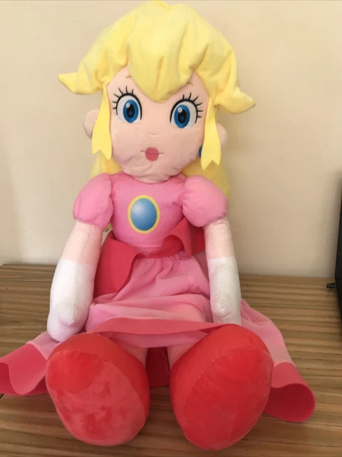 RARE GIANT OFFICIAL Nintendo Super Mario Princess Peach Beanie Plush ...
