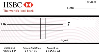 LARGE JUMBO BARCLAYS BLANK CHEQUE (3 SIZES) for Charity- Presentation £ ...