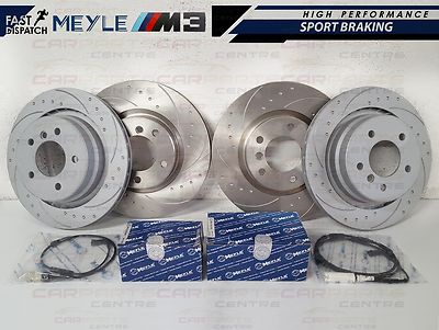 BMW E36 M3 Evo Front Rear Dimpled Grooved Brake Disc Discs Meyle Pads ...