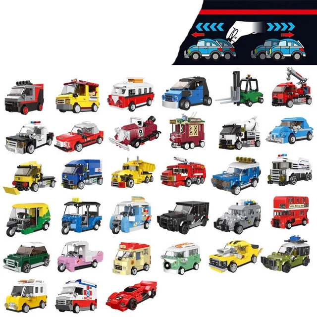 MINI POLICE CAR Building Brick Toy Set EUR 23,99 - PicClick FR