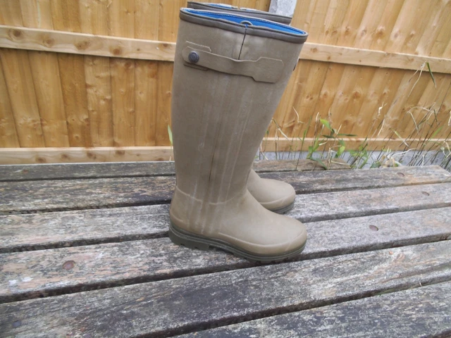 MEN'S LE CHAMEAU Chasseur Neoprene Lined Wellington Boots size 9UK ...