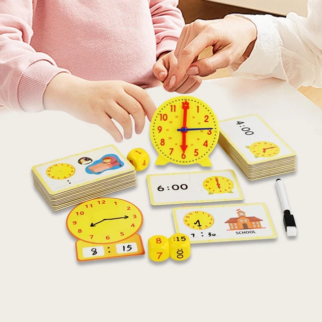 KIDS TELLING TIME Practice Clock Time Learning Set for Kids ...