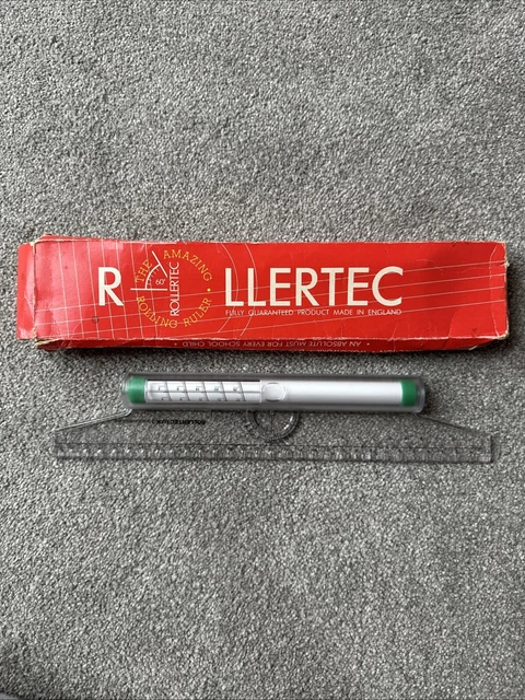 VINTAGE ROLLERTEC AMAZING Rolling Ruler Geometry Tech Drawing ...