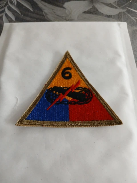 PATCH ARMEE US 6th ARMORED DIVISION WW2 original EUR 12,00 - PicClick FR