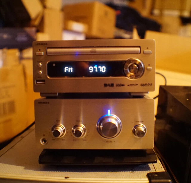 HITACHI MICRO HIFI Lettore CD DAB FM USB Aux EUR 34,50 - PicClick IT