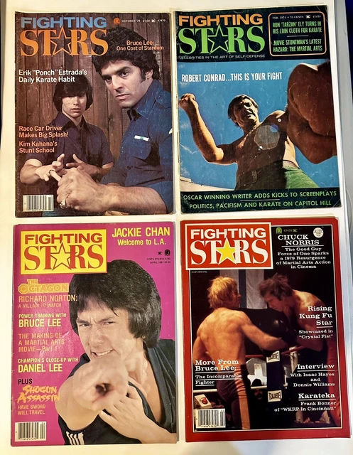 8 VINTAGE FIGHTING Stars Magazines 1970’s -80’s. Contain Bruce Lee ...